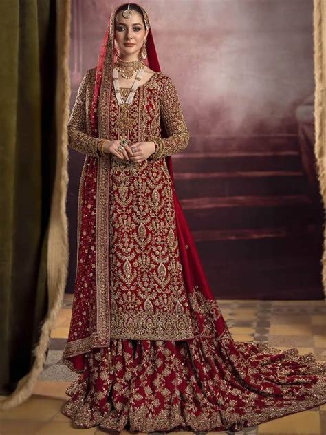 Red Colour Pakistani Bridal Lehenga Atelier Yuwa Ciao Jp