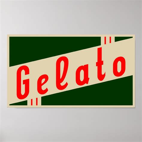 Retro Italian Gelato Poster Zazzle