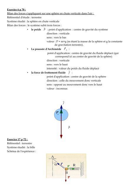 Exercices Sur Les Forces