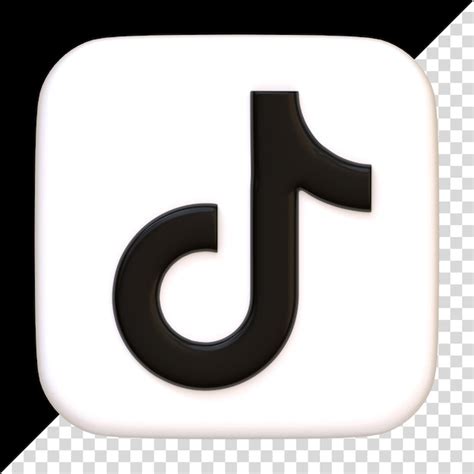 Premium PSD Tik Tok Icon Isolated On Black Background Tiktok Logo