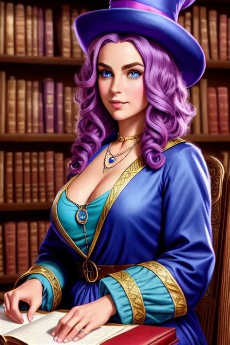 Dopamine Girl A Color Pencil Draw Of A Wizard Wearing Willy Wonka