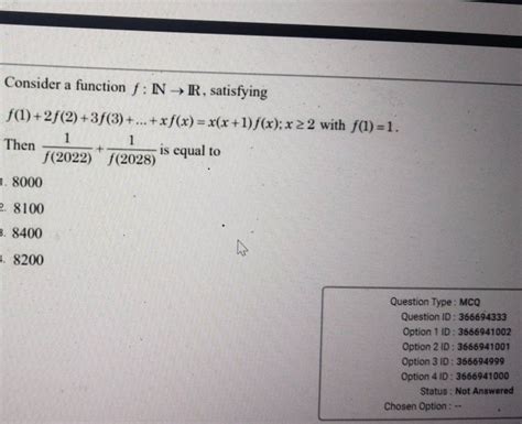 consider a function f n→r satisfying f 1 2f 2 3f 3 … xf x x x 1 f x