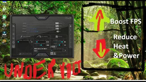 Quick Easy Undervolting Of Gtx Ti Msi Afterburner Tutorial