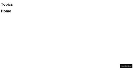 React Links Forked Codesandbox