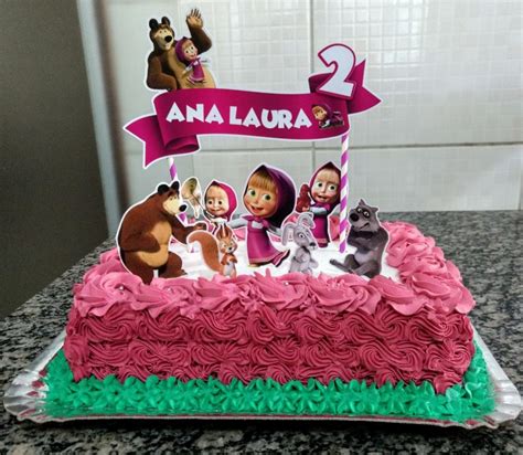 Bolo Masha e o Urso 70 ideias lindas para você se inspirar