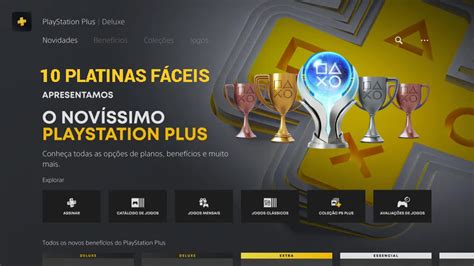 PlayStation Plus Extra E Deluxe 10 Platinas Faceis Games Ever