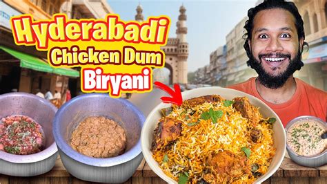 Hyderabadi Kachi Chicken Dum Biryani And Boondi Raita YouTube