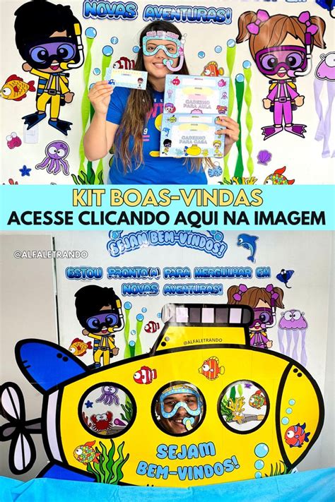 Kit Boas Vindas Fundo Do Mar Lojinha Alfaletrando Andressa