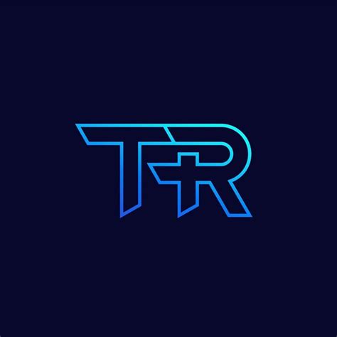Logotipo De La Letra Tr Monograma Dise O Lineal Vectorial Carta