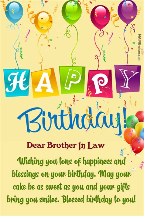 Birthday Wishes For Brother In Law