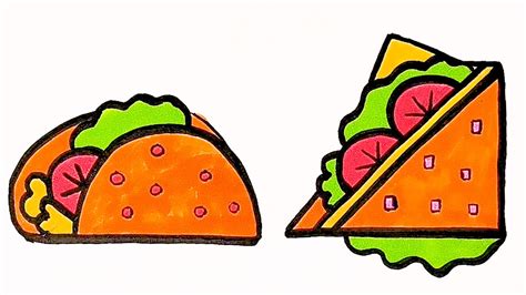 How To Draw A Funny Taco easy I Cómo dibujar un taco divertido fácil I