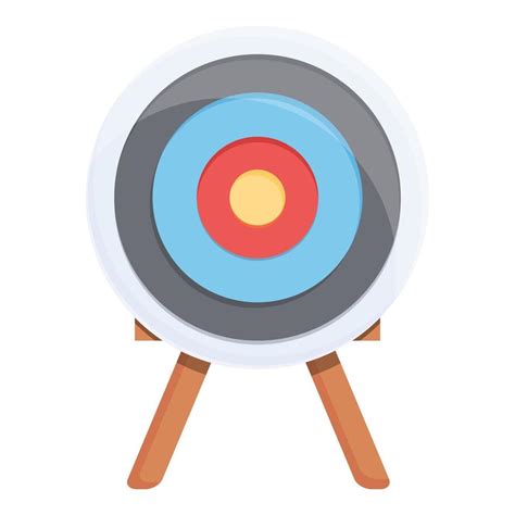 Vector De Dibujos Animados De Icono De Objetivo De Tiro Con Arco Diana
