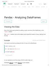 How To Analyze DataFrames With Pandas Beginner S Guide Course Hero