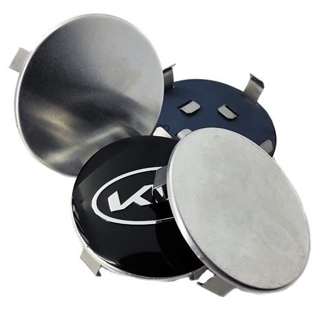 Dekielki aluminiowe zamienniki oryginałów do KIA czarne rozmiar 58mm 4