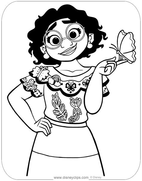Mirabel Madrigal Dibujo De Bella Pintar Disney Colorear Disney