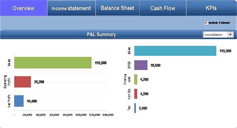 Consolidated Financial Statements Excel Template