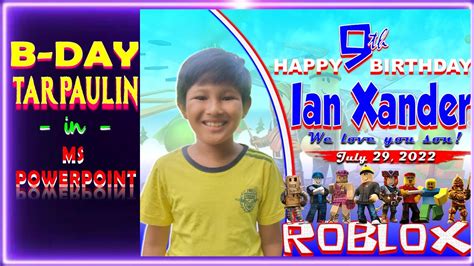 How To Make Birthday Tarpaulin Layout And Design In Ms Powerpoint Ii