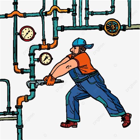 Hình ảnh Thợ Sửa ống Nước Sửa đường ống Thợ Sửa Van Chìm Vectơ PNG