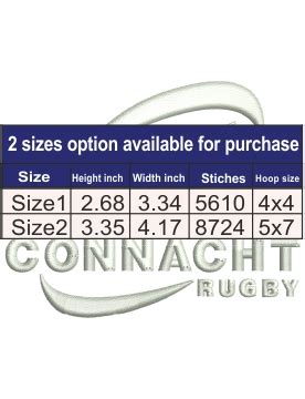 Connacht Logo Embroidery Design Connacht Rugby Team Embroidery Files