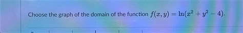 solved choose the graph of the domain of the function