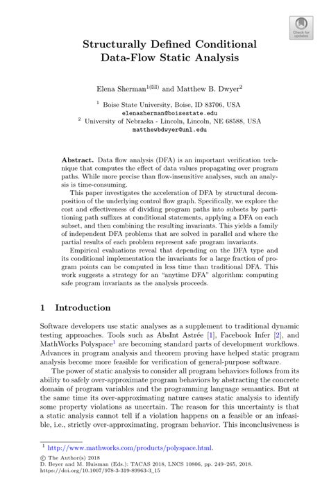 pdf structurally defined conditional data flow static analysis
