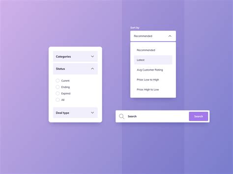 Filter Ui Components Design By Ildiko Gaspar On Dribbble