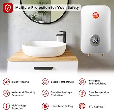 FVSTR Mepple Chauffe eau électrique instantané sans réservoir 230 V