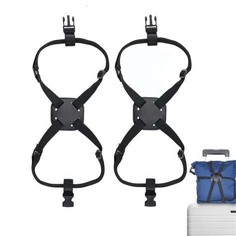 DODAMOUR 2 Pack Luggage Straps Bag Bungees Adjustable Suitcase Elastic