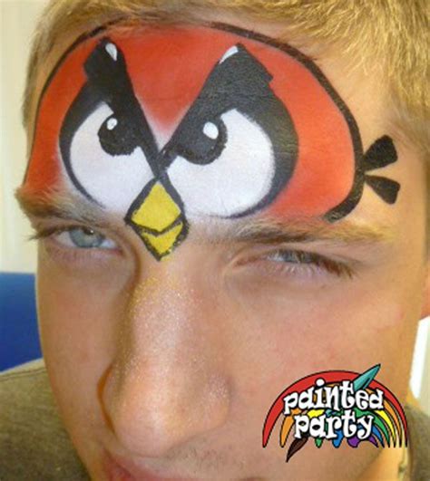 Frente De Angry Bird Con Sombreado Face Painting Halloween Face