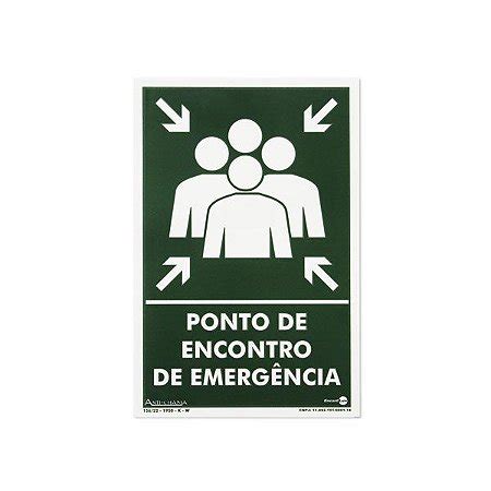 Placa Fotoluminescente Ponto De Encontro X Cm Loja Vi Ria