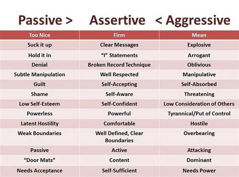 comparison of passive aggressive and assertive approaches and what it means in the workpl