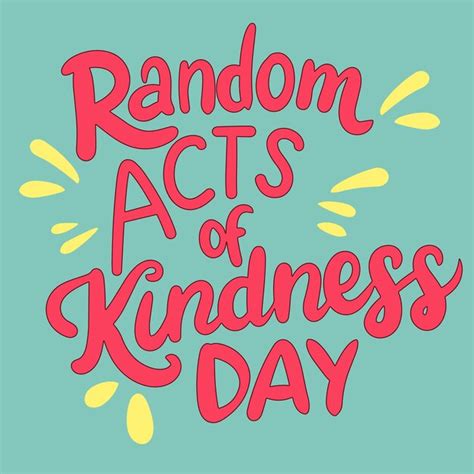 Premium Vector Random Acts Of Kindness Day Text Banner Square
