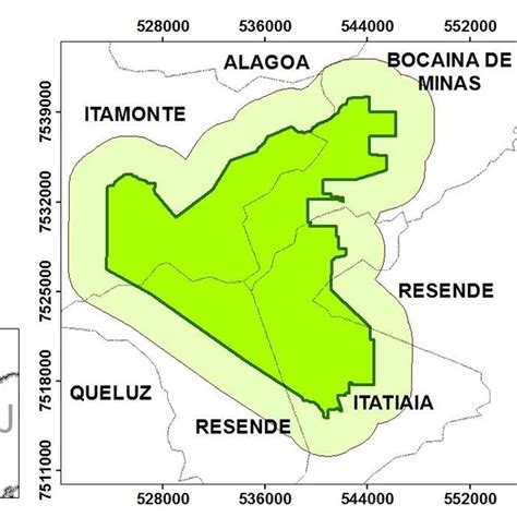 Localização do Parque Nacional do Itatiaia Fonte Adaptado de