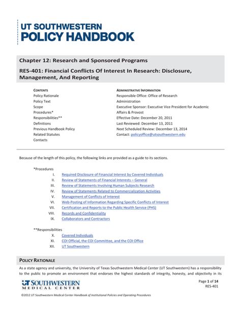 Chapter 12 Research And Sponsored Programs