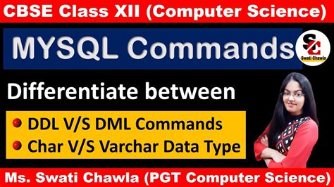 difference between ddl and dml difference between char and varchar data types in mysql class