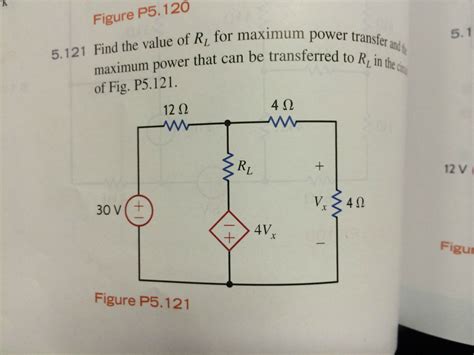 Solved 5 121 Find The Value Of RL For Maximum Power Transfer Chegg