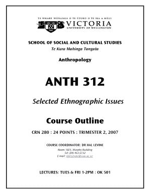 Fillable Online Victoria Ac Pdf ANTH B312b File Size 44k COURSE