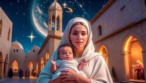 Premium Photo Nativity Scene Of The Virgin Mary With The Baby Jesus