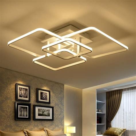 Led Modern Deckenleuchte Rechteckig Design Deckenlampe Kreative