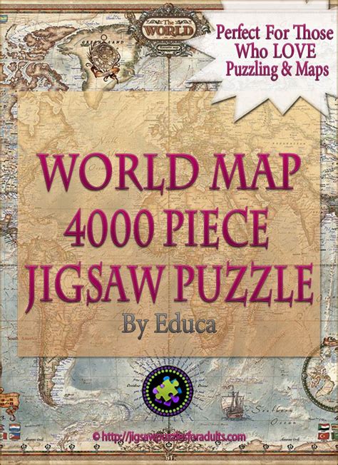 4000 Piece Puzzle World Map By Educa Challenging Fun Eduational