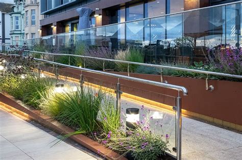 Bespoke Illuminated Ramp And Planter Cladding Architectural Metalwork