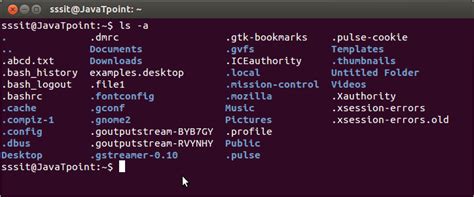 Ls Command In Linux Unix With Examples Javatpoint