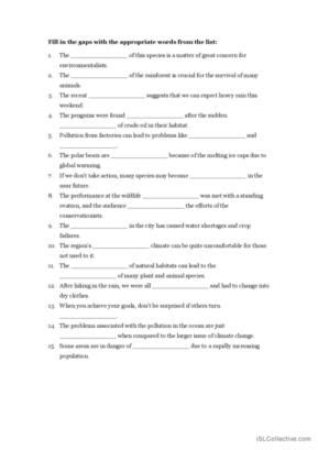 Gap Filling English Esl Worksheets Pdf Doc