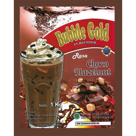 Jual Bubble Gold Choco Hazelnut Serbuk Minuman Rasa Coklat Hazelnut