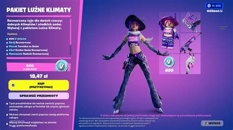 SKLEP FORTNITE 21 12 2023 NOWY PAKIET STARTOWY LUŹNE KLIMATY NOWY