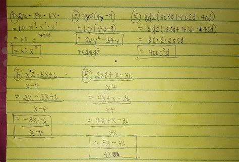 a simplify the following show your solution 1 2x 5x 6x2 3y2 4y 9 3 8d2 5c3d 7c2d 4cd 4