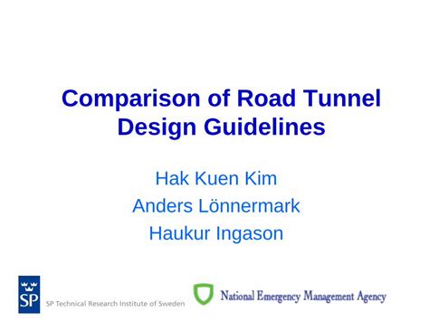 PDF Comparison Of Road Tunnel Design Guidelines Australia Fire