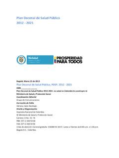 Plan Decenal de Salud Pública 2012 2021 Minvivienda plan decenal