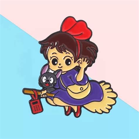 ANIME STUDIO GHIBLI Inspired Kiki S Delivery Service Kiki Jiji Pin
