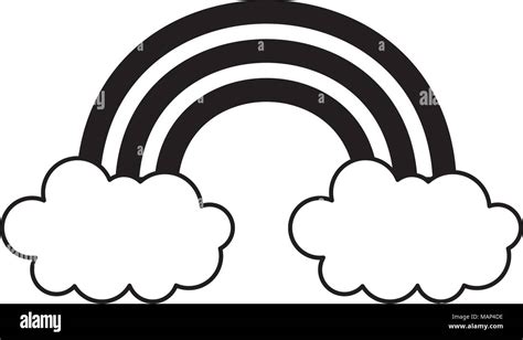 Hermosa Arcoiris Nubes Naturaleza Decorativa Ilustraci N Vectorial
